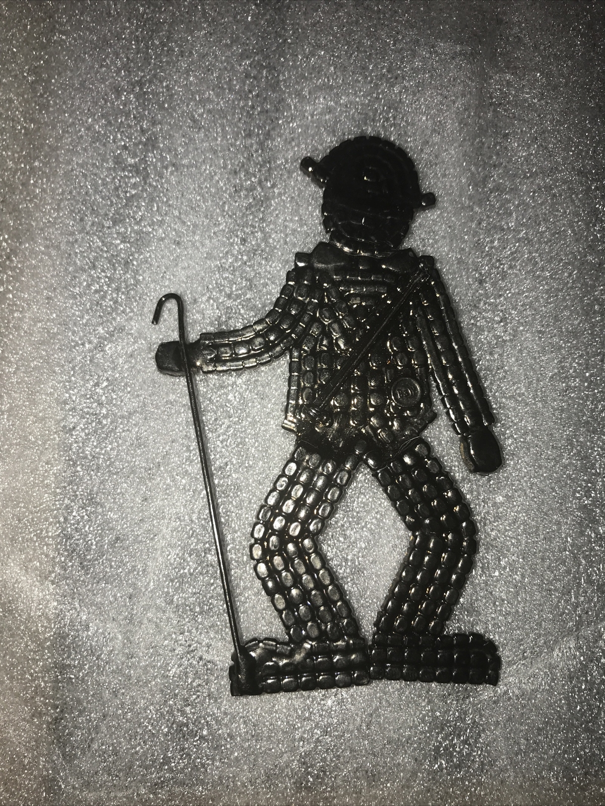 vintage Charlie Chaplin Figural crystal pin - Gem
