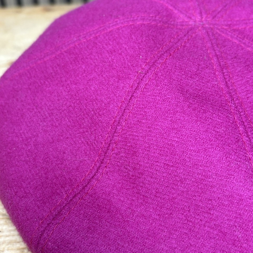Jaeger Womens Vintage Pure Wool Structured Beret hat Fuchsia Pink ...