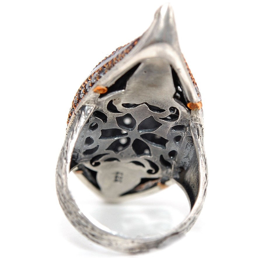 Ottoman Empire Style 2CT Topaz With Enamel 925 Sterling Silver Ring Sz 8 TT8-4 | eBay