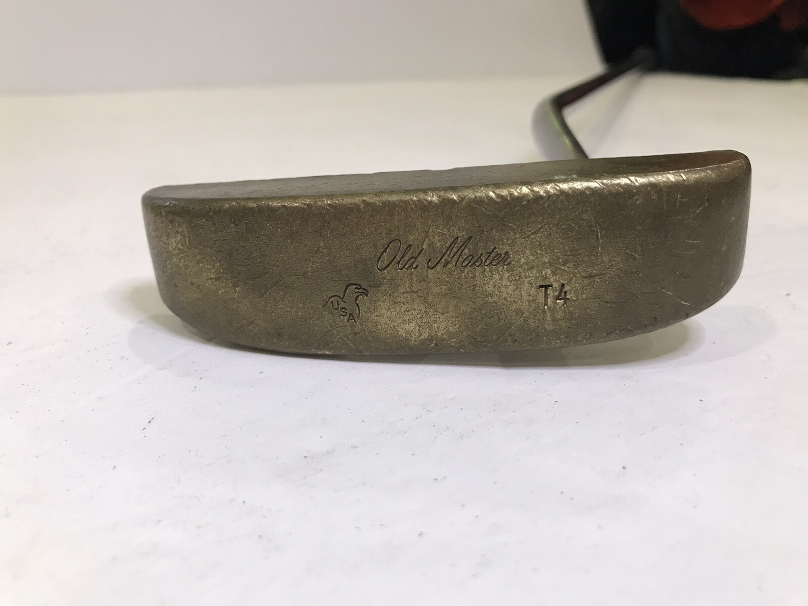 Old master T4 putter U.S.A eagle brass Vintage Rare 35" original grip ...