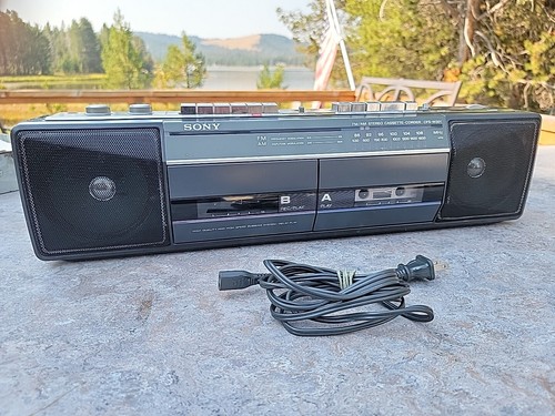 1988 Sony CFS-W301 Sound Rider Dual Cassette Recorder AM-FM Stereo ...
