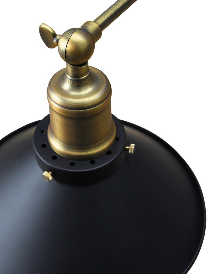 Modern Vintage Industrial Antique Brass Black Scone Wall Light Lamp ...