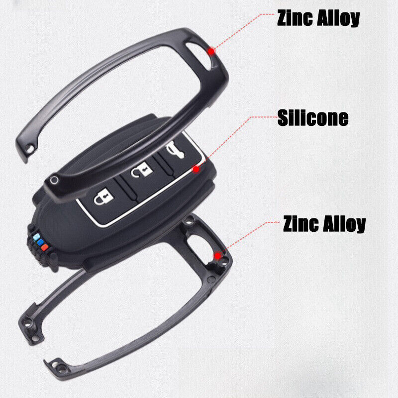 Alloy Silicone Car Key Fob Case Cover For Nissan Pathfinder Maxima ...