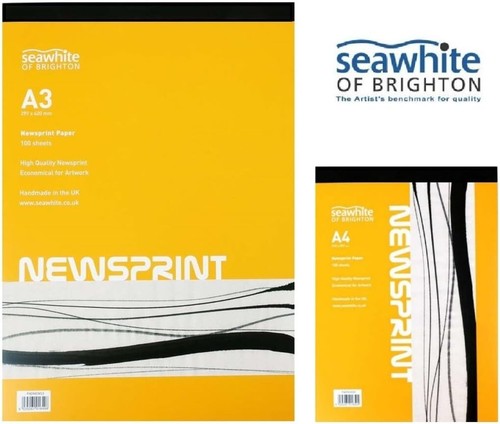 Seawhite Newsprint Paper Pads Drawing Sketching 100 Sheet Art Pad Thin ...