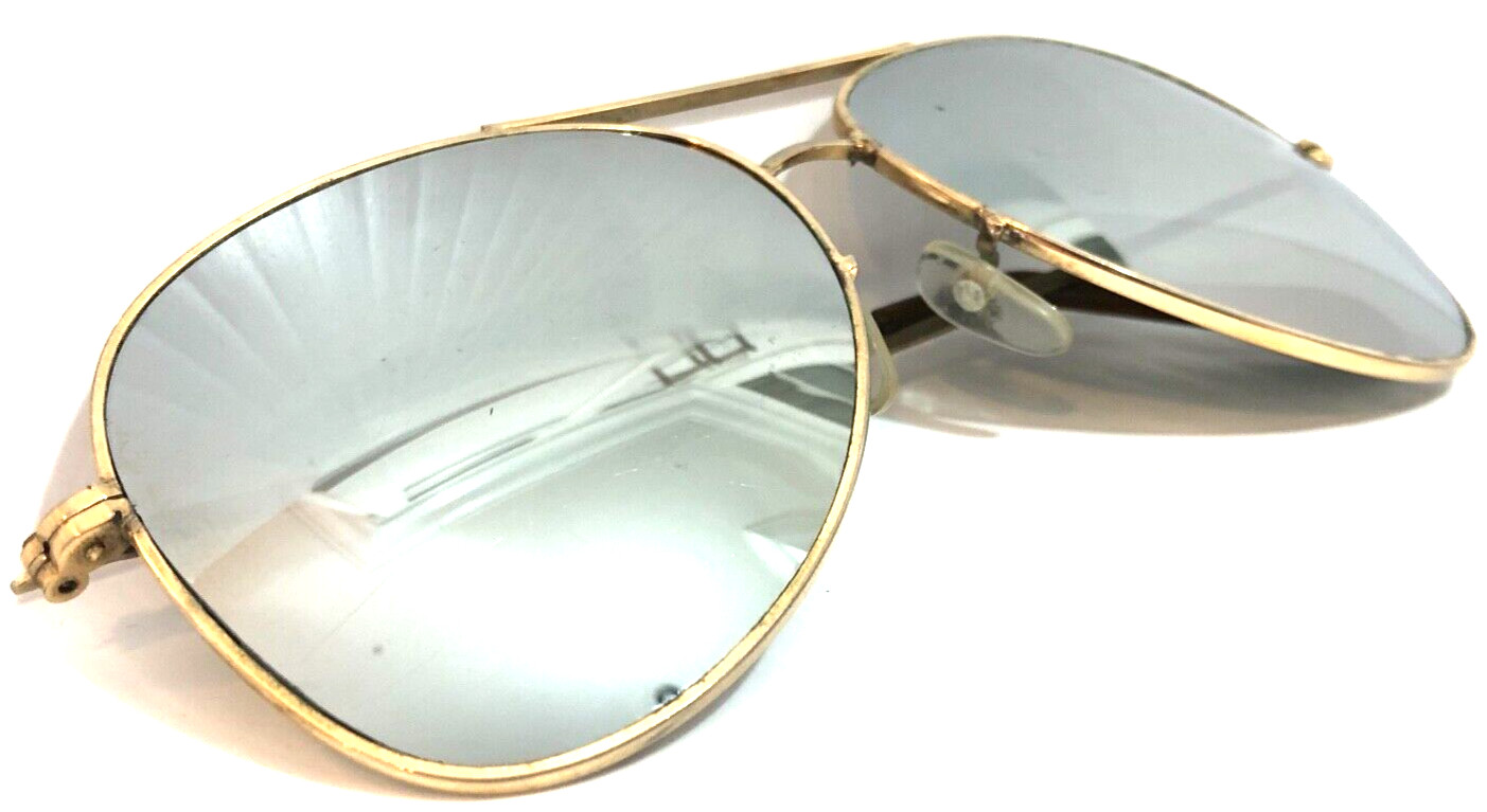 Vintage Aviator Pilot Style Sunglasses Reflective Len… - Gem