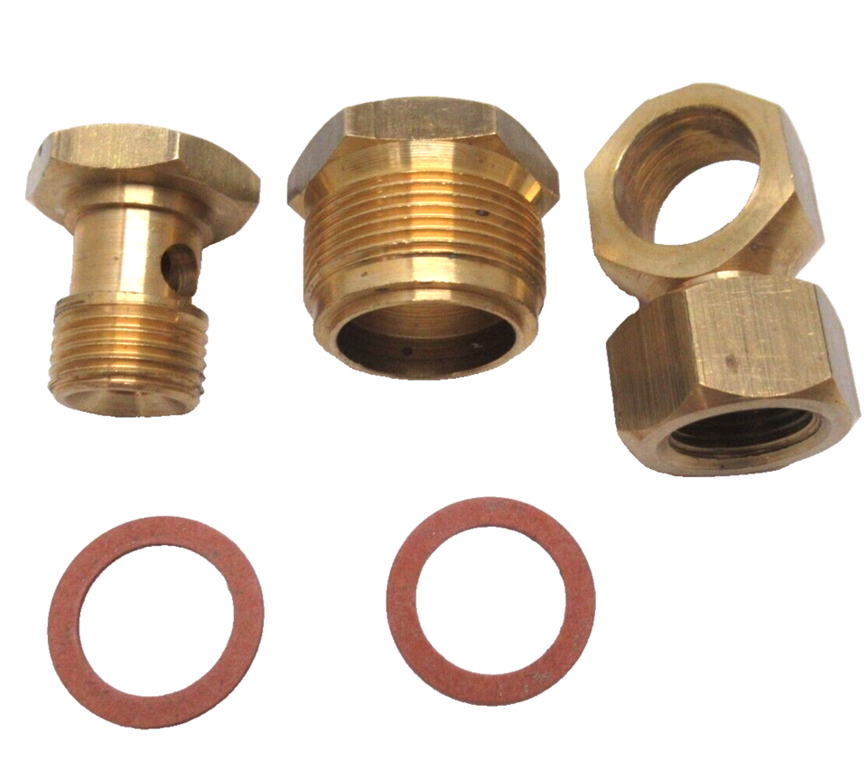 Rochester Quadrajet 4bbl Carburetor Fuel Banjo Inlet Fitting Adapter ...