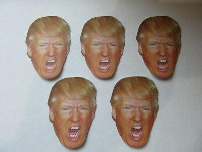 DONALD TRUMP, 2020 PRESIDENTIAL FACE STAMP/STICKER, LOT OF 5, ADHESIVE ...