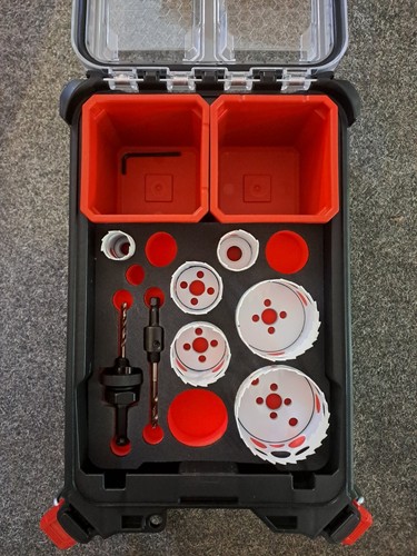 MILWAUKEE Carbide Lochsägen-Satz im PACKOUT Organiser 10 tlg ...