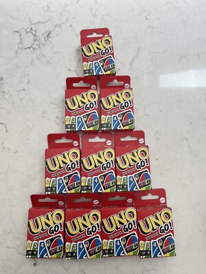 10 PACK BULK UNO Go Mini Card Game Mini Travel Pocket Sized Mattel ...