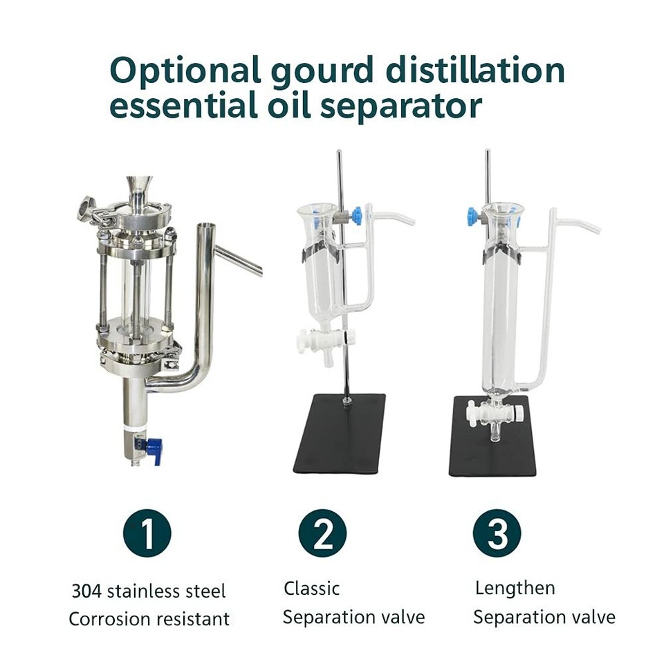 5.8Gal Hydrosol Essential Oil Distiller Home Extractor Distillation ...