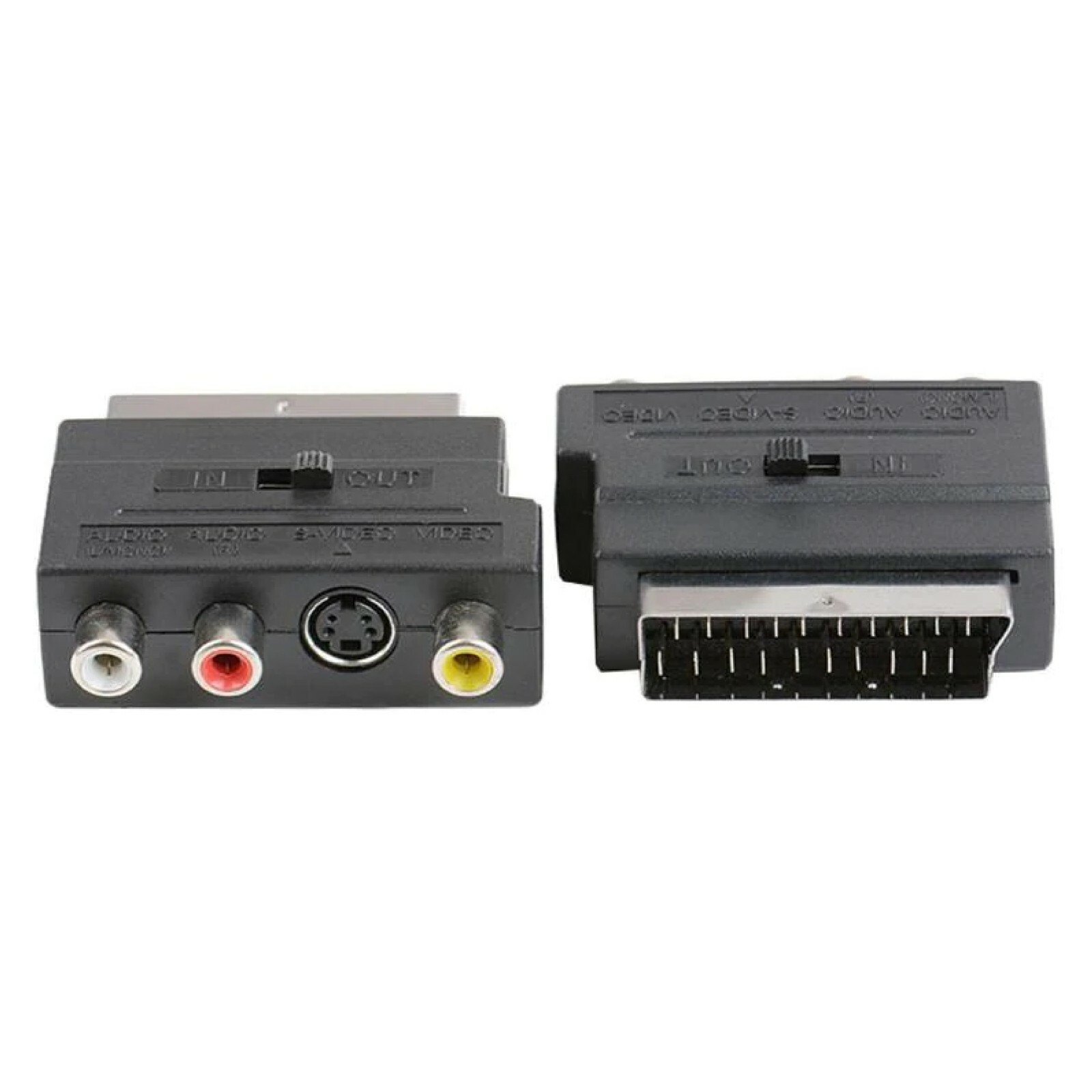 RGB Scart Socket to Composite 3 RCA SVHS S-Video AV TV Audio Cable ...