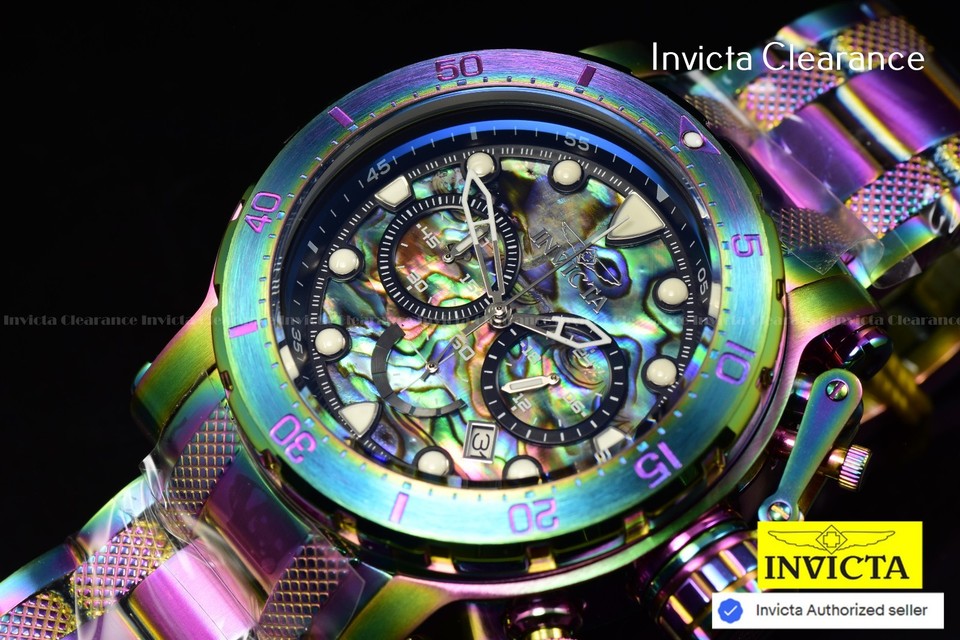 Invicta Men's Coalition Forces Chronograph Abalone Dial Iridescent ...