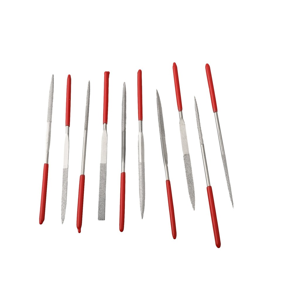 High Quality Needle Files Needle File Set Red+Silver With Non-slip ...