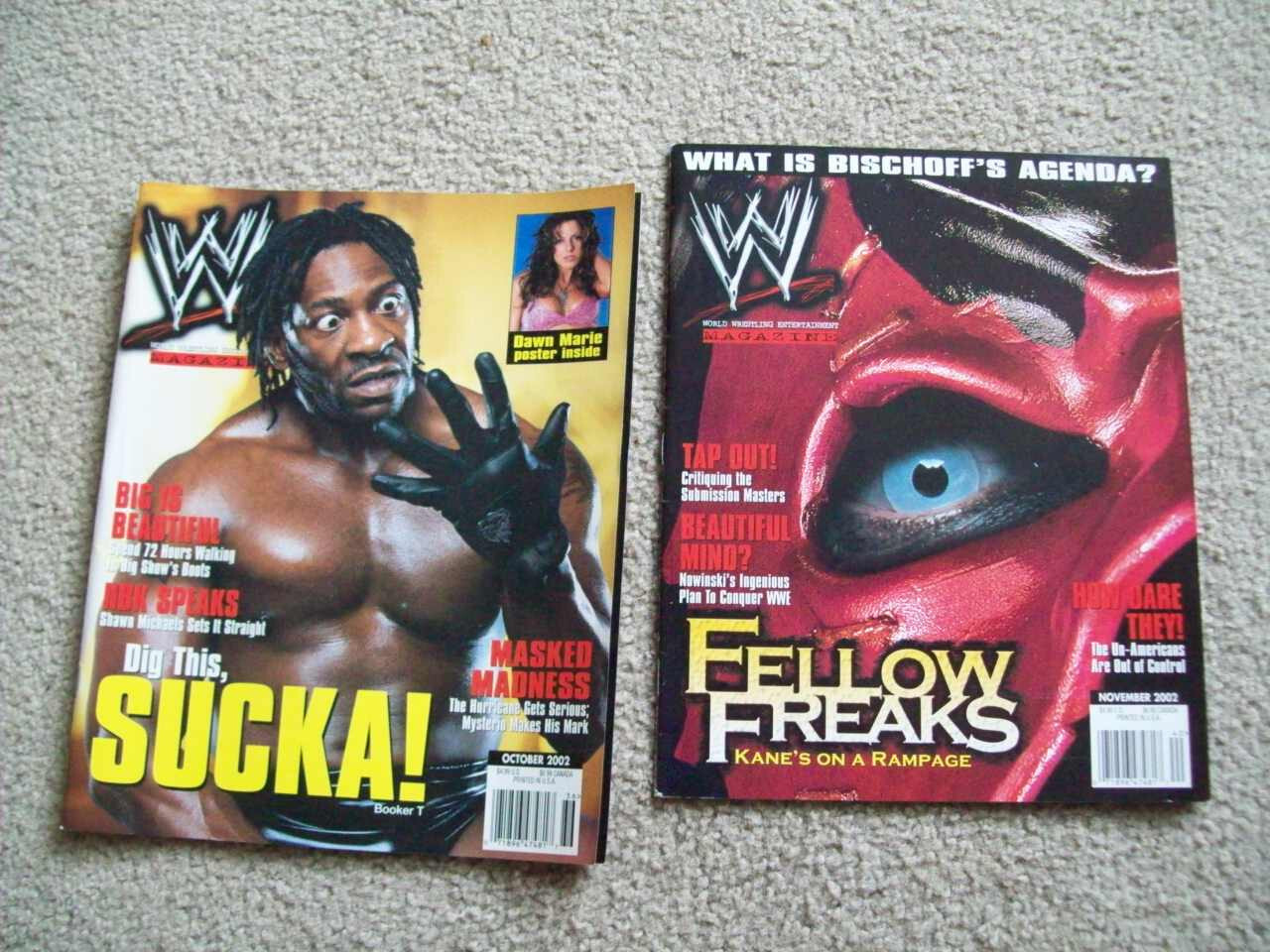 *2 WWE Mags 02 BOOKER T KANE HBK Eric Bischoff DAWN MARIE Divas WcW Dx ...