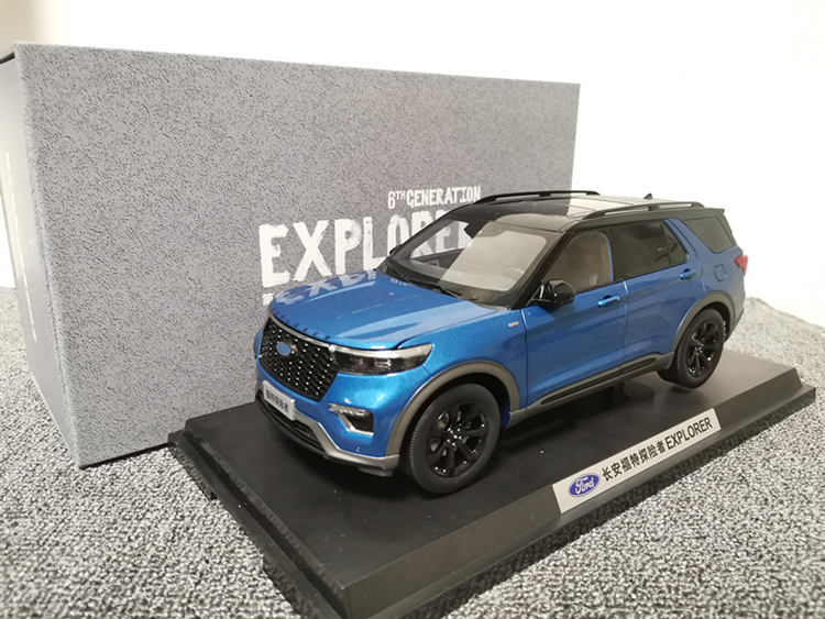 Original Factory 1/18 Scale Changan Ford EXPLORER SUV 2020 Blue Alloy ...