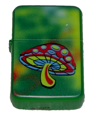 Zippo - Windproof Emerald Green Lighter, Mushrooms and Cloud Pattern | eBay