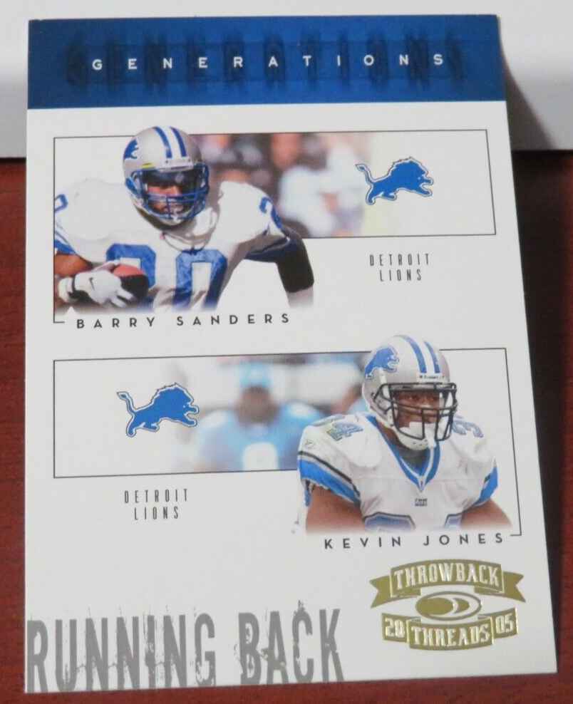 #8543 2005 THROWBACK THREADS GENERATIONS BARRY SANDERS #G3 | eBay