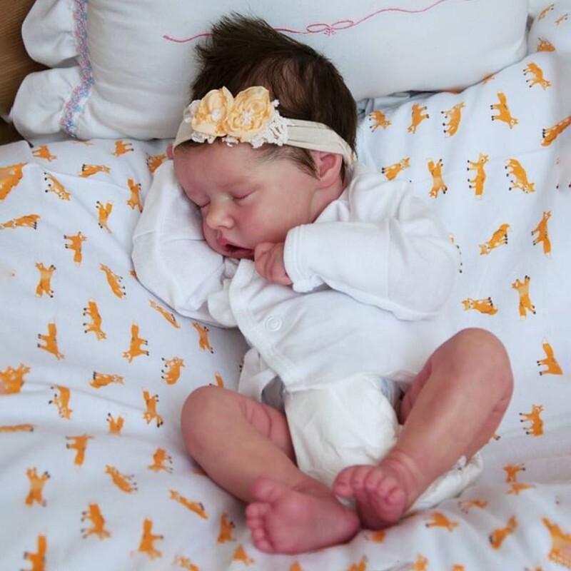 18In Real Reborn Sleeping Baby Dolls Lifelike Newborn Body Silicone ...