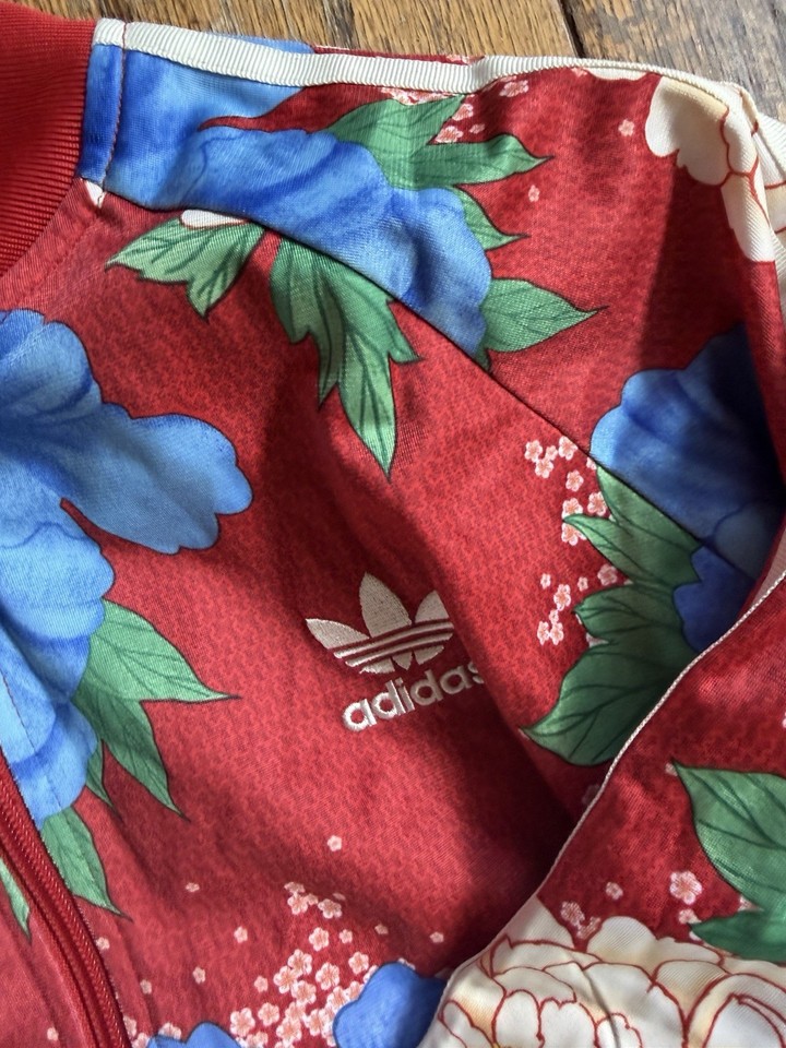 ADIDAS FARM RIO Jacket & Leggings CHITA Red Originals Floral Trefoil Sz ...