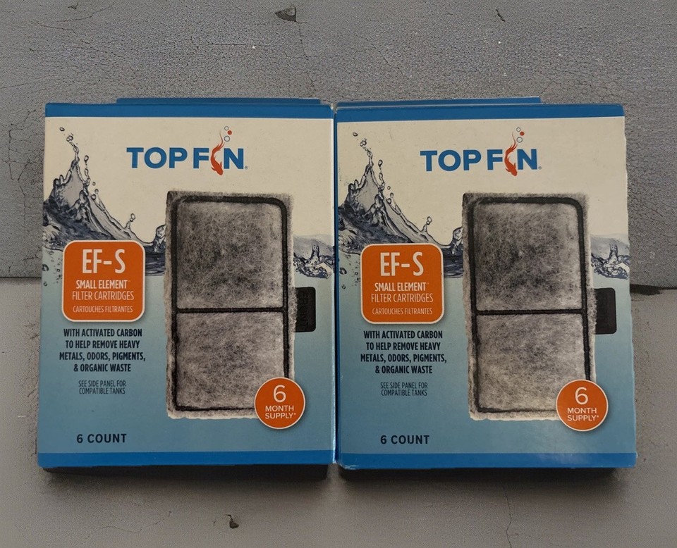 2x - Top Fin EF-S Small Element Filter Cartridges 6 Count 6 Month ...