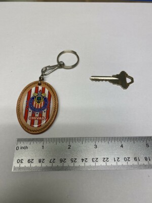 chivas rayadas del guadalajara llavero key chain piel leather | eBay