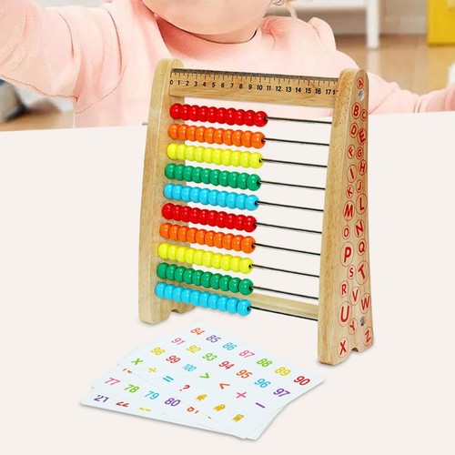 Wooden Abacus 10 Row Educational Kids Abacus for Preschool Early | eBay