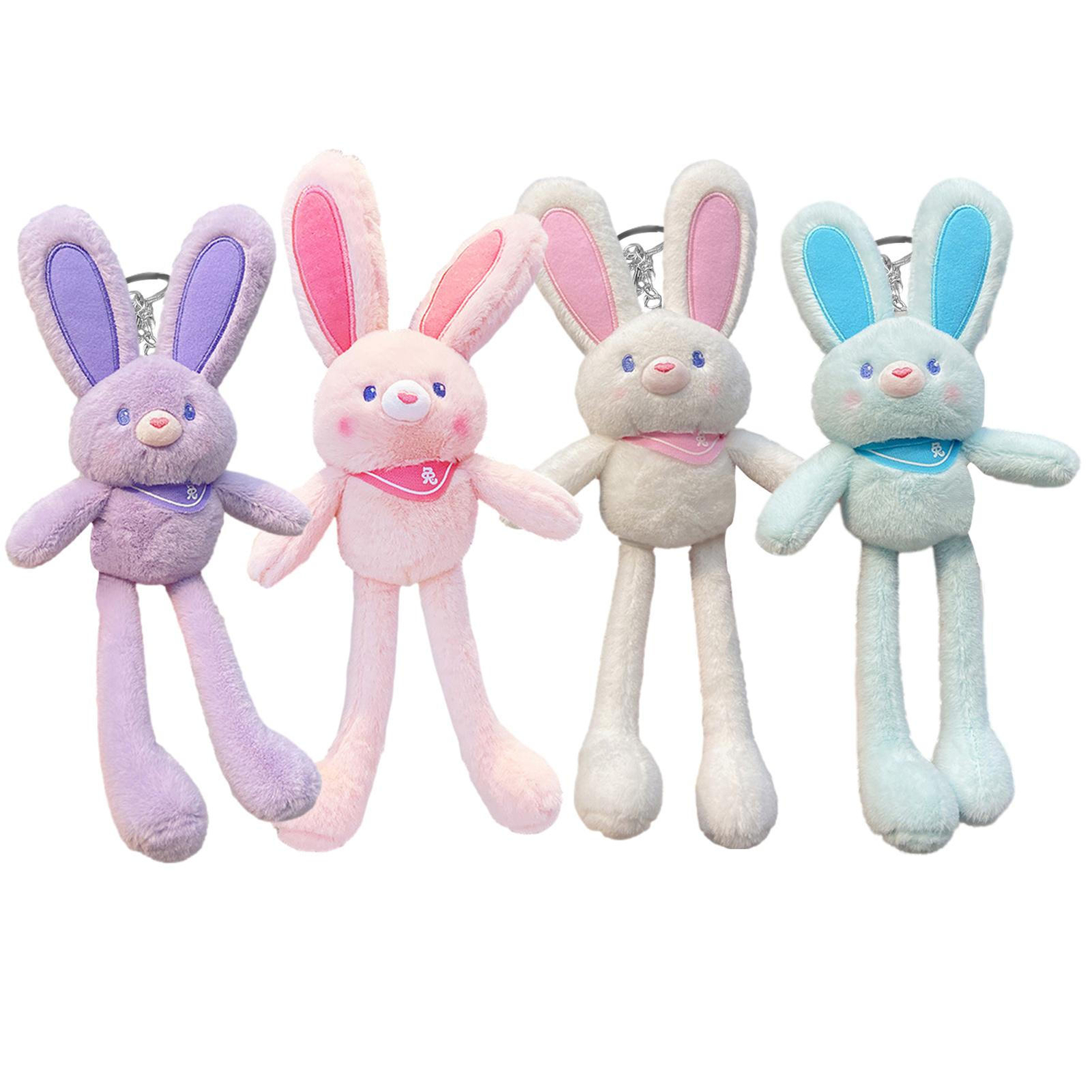 Bunny Keychain Plush Funny Plush Rabbit With Pull Ears Pull The Rabbit ...
