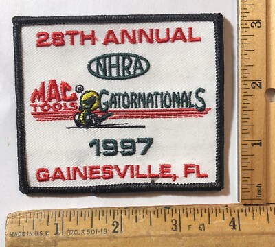 Vintage 1997 NHRA Gator Nationals Patch Gainesville Florida Drag Racing ...