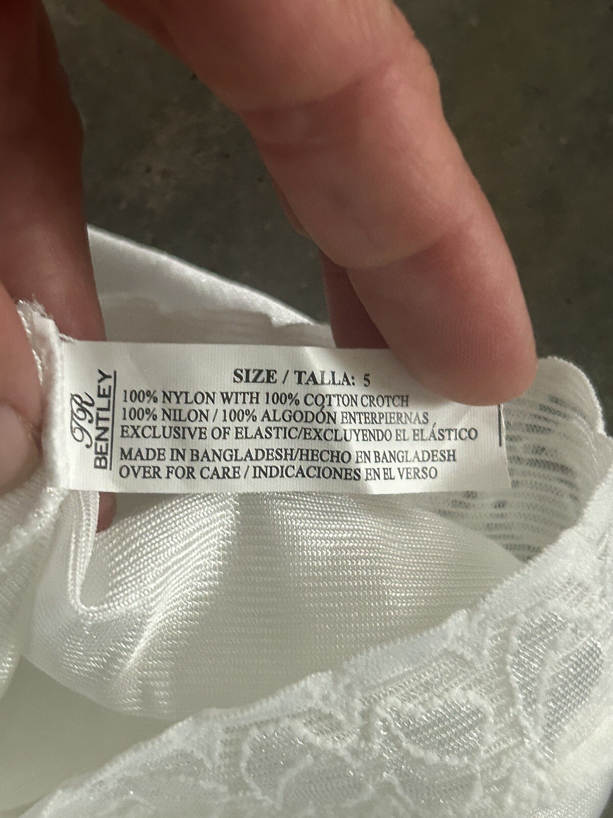 TR Bentley 100% Nylon Brief Panties Size 5 Super Silk… - Gem