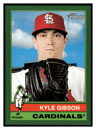 2025 Topps Heritage Kyle Gibson #141 Dark Green Border - St. Louis ...