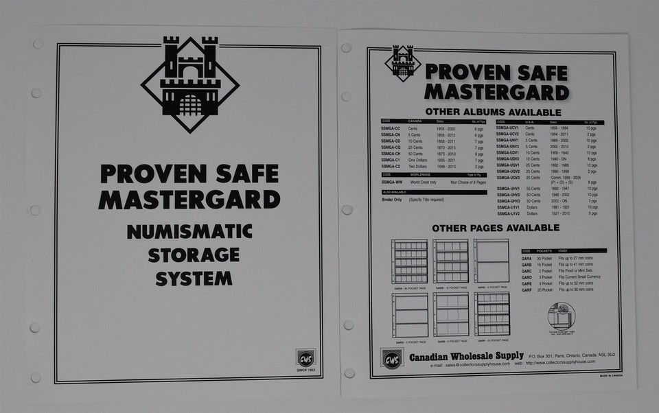 PROVEN SAFE MASTERGARD COIN ALBUMS CANADA ONE DOLLAR 1935-2020 | eBay