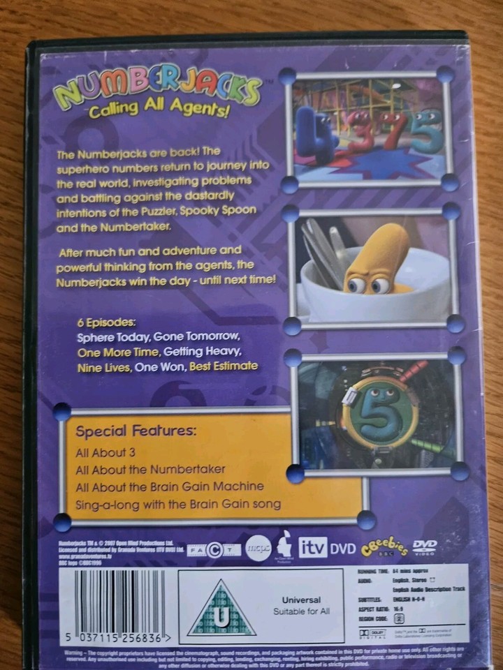 NUMBERJACKS CALLING ALL AGENTS DVD KIDS 6 EPISODES | eBay UK