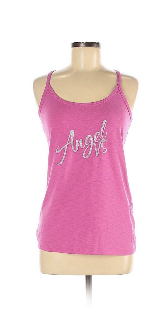 VICTORIA’S SECRET Pink Sparkle Angel VS Logo Tank Top… - Gem