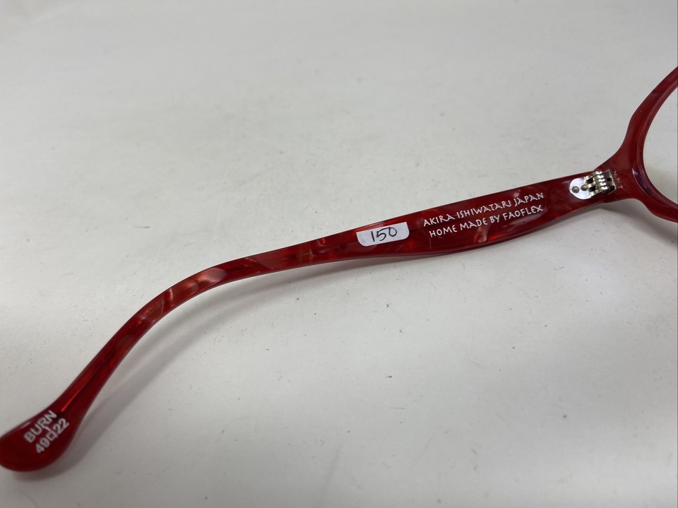 ROCKETS AKIRA ISHIWATARI FAOFLEX EYEGLASSES DAENN BURN RED 49/22 A111 ...