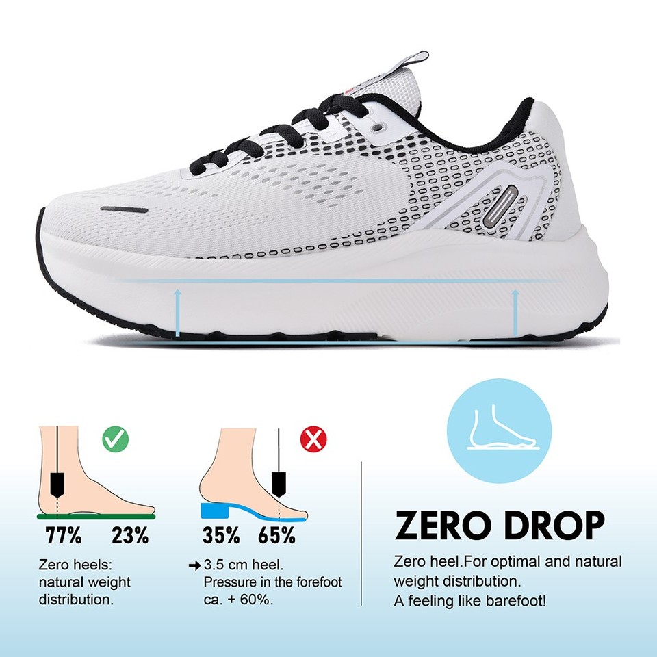 Wide-Toe Box Shoes Arch Support Wide Width Sneakers for Running ...