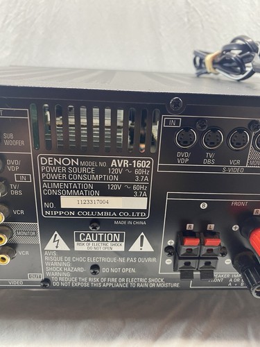 Denon AVR-1602 5.1 Channel Precision Audio Component AV Surround ...