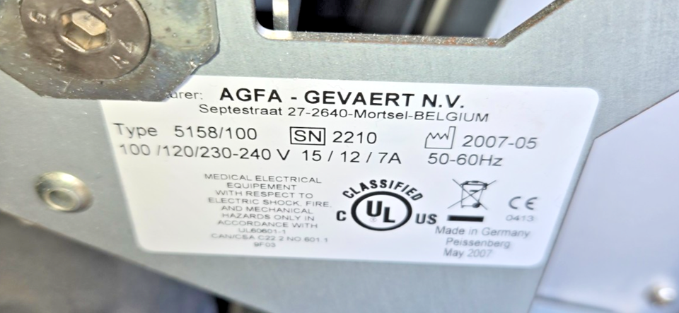AGFA CR 35-X Type 5158/100 (2007) | eBay