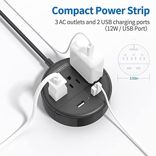 NTONPOWER 2 Prong Power Strip 1875W 2 Prong to 3 Prong Outlet Adapter 2 ...