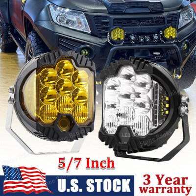 5/7'' Car LED Work Light Pods Spot Flood Combo Fog Lamp Lights Offroad ...