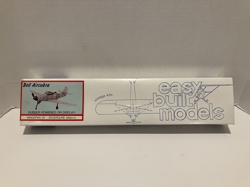 Vintage Easy Built Models Aircrobra P39 Wood Flying Model Kit 35inWS ...