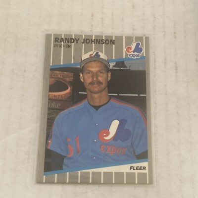 1989 Fleer Randy Johnson Rookie Marlboro Partially Obscured Ad | eBay