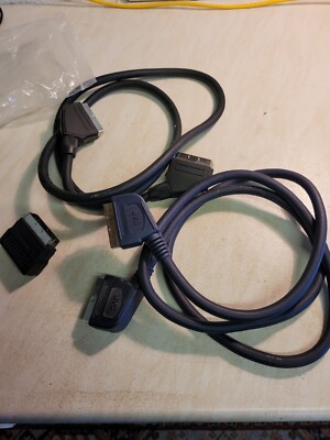 JVC thick Scart lead 150cms, Scart 90 degree adapter and unbranded ...