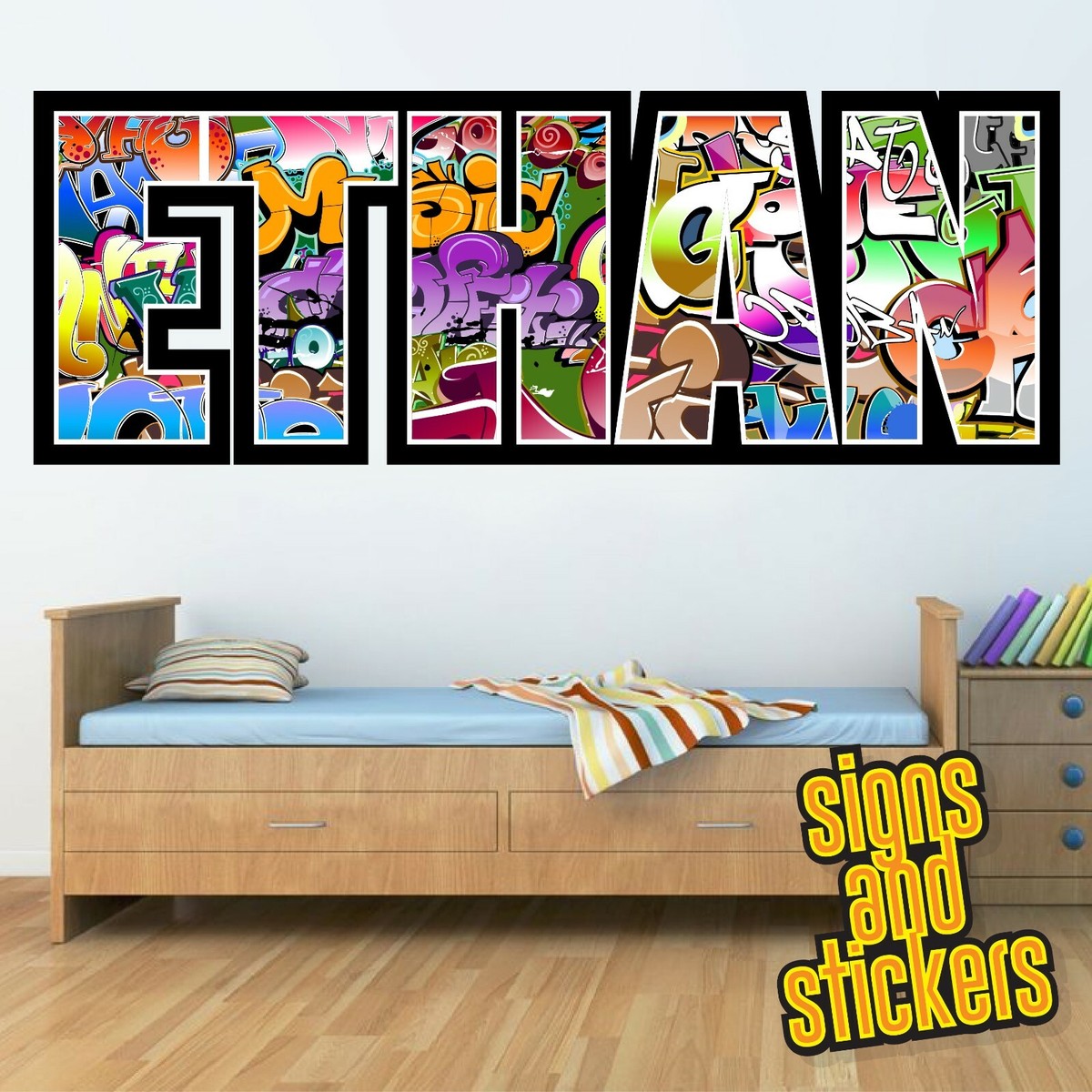 Name Stickers For Bedroom Walls Name Wall Stickers Personalised Name