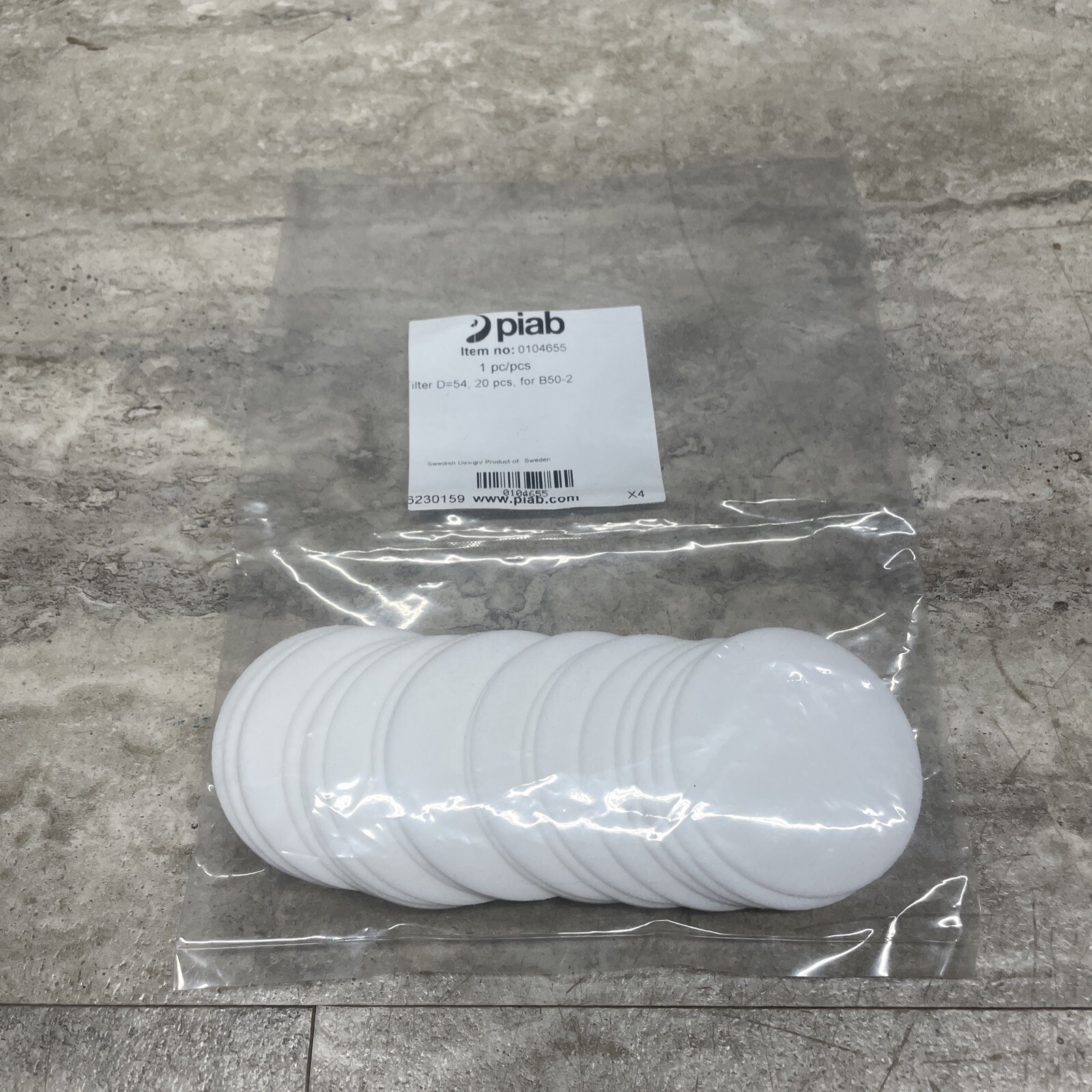 Bag Of 20 Piab 0104655 Filter For B50-2 Suction Cup, 54mm Diameter, New ...