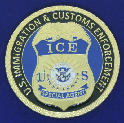 US Immigration & Customs Enforcement ICE Special Agent Challenge Coin C ...