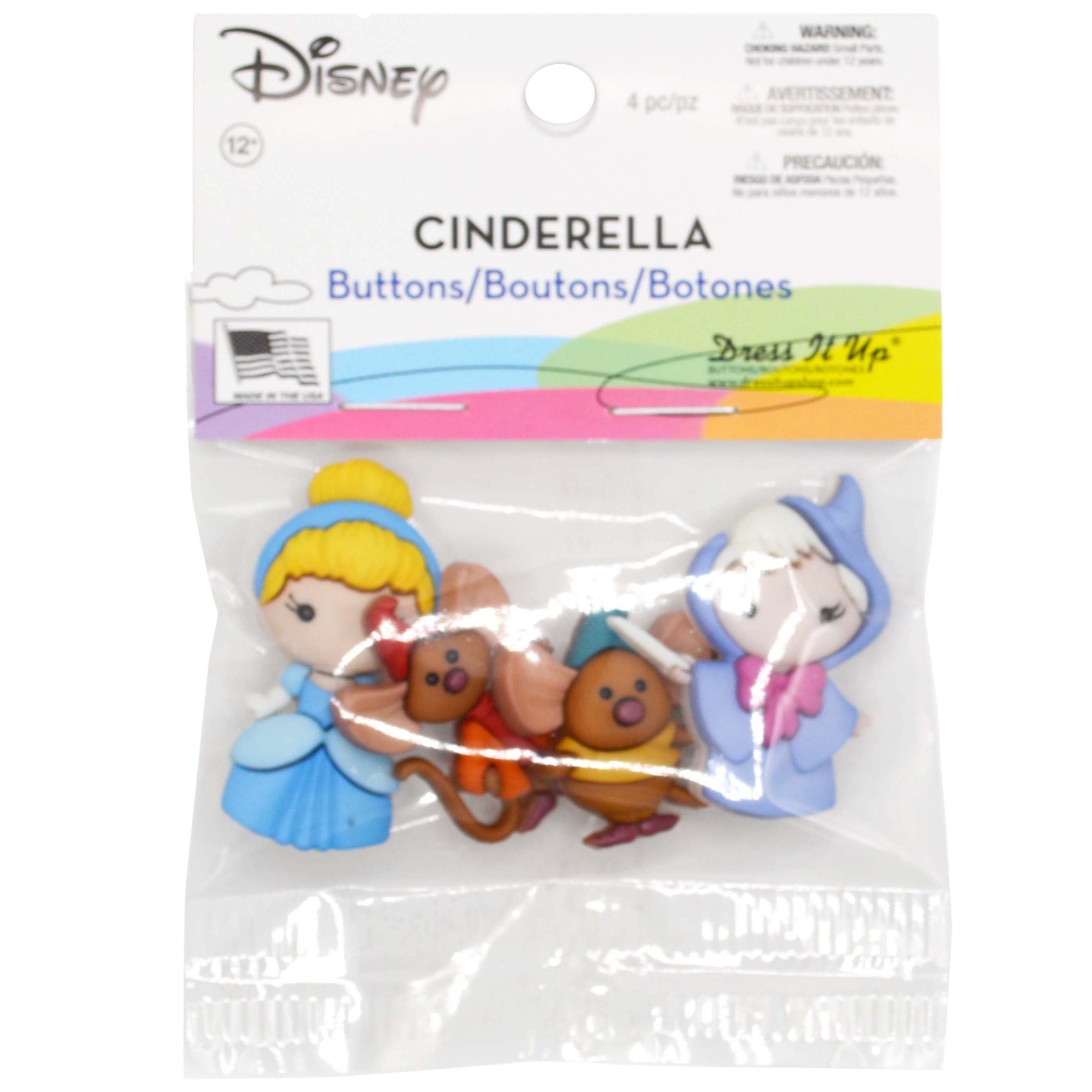 Disney Dress It up Buttons by Jesse James Cinderella 8959 for sale ...