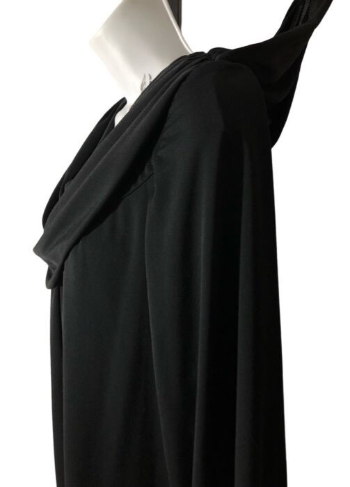 80s Halston III Black Cowl Neck Vintage Designer Dress | eBay