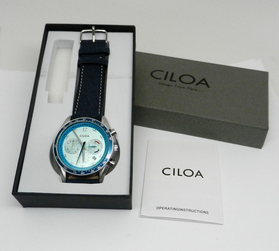 New Men's Scalegraph Tour Homage Chronograph Blue 24 hr Date Dial 45mm ...