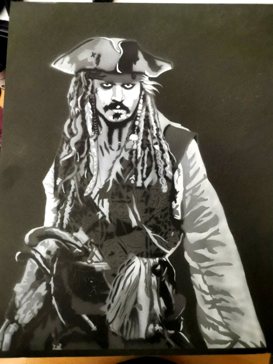 Jack Sparrow Stencil Captain Jack Sparrow Digital SVG Gravectory