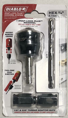 DIABLO Arbor Hex 3/8in W/ Pilot-2nuts | eBay